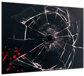Abstraktní obraz - rozbité sklo (70x50 cm)