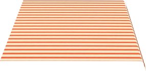 Náhradní plachta na markýzu žlutá a oranžová 450 x 300 cm polyesterová 312019