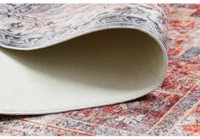 ANDRE mycí kobereček 1684 vzor rámu vintage protiskluz červený velikost 160x220 cm | krásné koberce cz