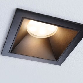 Paulmann 93127 Cole Coin, bodovka v černé úpravě, 1x6W LED 2700K tříkrokové stmívání, 8,8x8,8cm, IP44