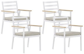 Set 4 ks zahradních židlí Cork (bílá). 1078340