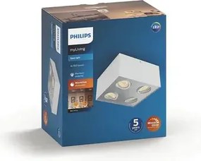 Philips Box 4x4.5W bílá / LED stropní bodové svítidlo / 2000lm / 2200-