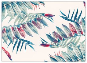 Skleněný obraz - Tropické listy (70x50 cm)