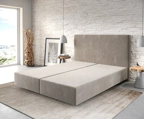 Boxspring postel Dream-Well 160x200 cm mikrovlákno béžová