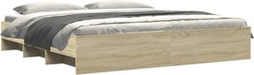 Rám postele bez matrace dub sonoma 180x200cm kompozitní dřevo 3295634