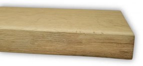 Melzevo Dřevěná dubová police - Úzká Barva police: Přírodní dub, Velikost: 60x15x4 cm