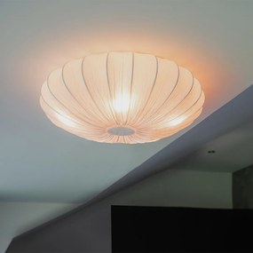 Chytré stropní svítidlo bílé hedvábí 60 cm 5-světel vč. 5 Wifi P45 - Plu