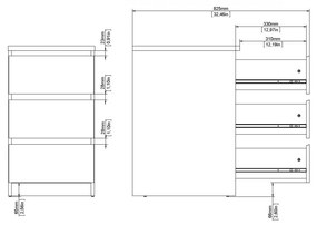 Tvilum Komoda Simplicity 237 černý MAT