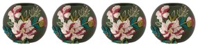 Sada 4ks zelených svícnů Embroider - Ø10*9cm