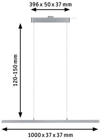 Paulmann 95578 - LED/40W Stmívatelný lustr na lanku URAIL LENTO 230V 2700-6500K