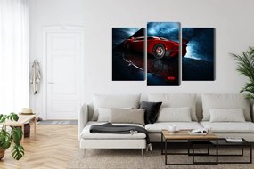 Vícedílný obraz Sportovní Auto Na Abstraktní Pozadí Nedostatek Nedostatek Plátno Canvas 60x40