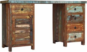 Psací stůl se skříňkami masivní recyklované dřevo 140x50x77 cm 244846