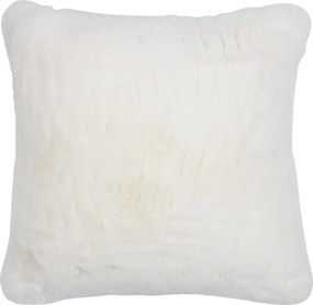 Bílý plyšový měkoučký polštář Soft Teddy White Off - 45*15*45cm
