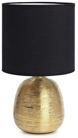 Stolní lampa s textilním stínidlem v černo-zlaté barvě (výška 37,5 cm) Oscar – Markslöjd