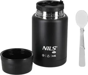 Nils Camp NC3807 černá / Termoska na jídlo / 550 ml / nerez