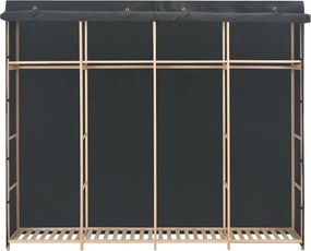 Šatní skříň šedá 200 x 40 x 170 cm textil 248201