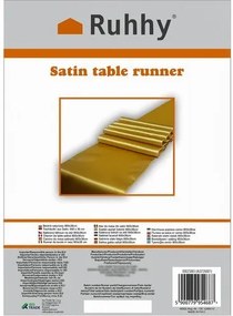 Saténový běhoun na stůl 900x36cm HQ Ruhhy 25065, zlatá