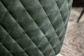 Designová židle Natasha tmavě zelený samet