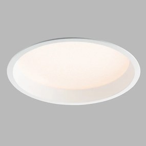 LED2 2250731DT Zeta L, bílé svítidlo pro zapuštění, 25W LED 3000K stmívatelné TRIAC, ⌀21cm, IP44
