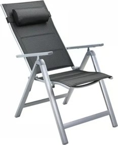 Zahradní polohovatelná židle / křesla Altessa Premium 2 ks - stříbrná
