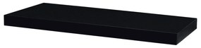 Autronic Polička nástěnná 60 cm, MDF, barva černý vysoký lesk, baleno v ochranné fólii