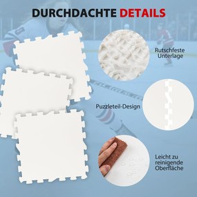 Costway 10 Pack Dryland syntetické ledové dlaždice pro tréninkovou hokejovou
