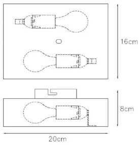 Lucide 12219/02/31 - Nástěnné svítidlo OVALIS 2xE14/9W/230V