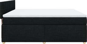 Box spring postel s matrací černá 180x200 cm textil 3289061