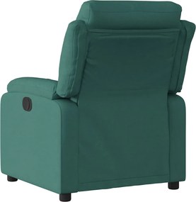Elektrické polohovací křeslo tmavě zelené textil 3204962