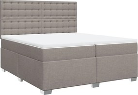 Box spring postel s matrací taupe 200x200 cm textil 3292913