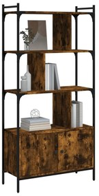 Petromila Knihovna s dvířky kouřový dub 76,5x30x154,5 cm kompozitní dřevo