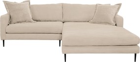 XXXLutz ROHOVÁ SEDAČKA, textil, krémová P & B - Sedací soupravy - 002330003404