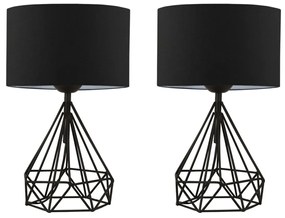 Dvě stolní lampy Loure černé