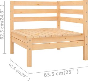 vidaXL 8dílná zahradní sedací souprava masivní borové dřevo [3082427] Barva: medová hnědá