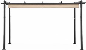 Zahradní pergola s posuvným střešním systémem Zenia 3x4 m béžová