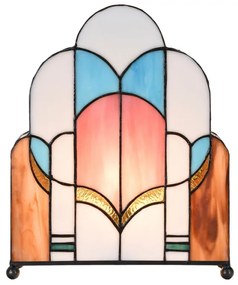 Stolní lampa Tiffany v neobvyklém tvaru Rohn – 30x4x25 cm