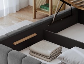 Postel Lamica 90x200 + Dřevěný rám/Standardní zdvih/kontejner