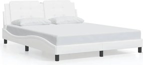 Rám postele bez matrace Zadar bílý 160x200 cm umělá kůže 3208192