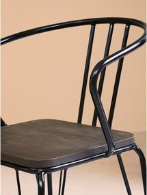Černá/v přírodní barvě jídelní židle z jilmového dřeva District – Premier Housewares
