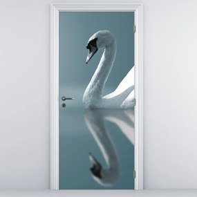 Fototapeta na dveře - Bílá labuť (95x205cm)