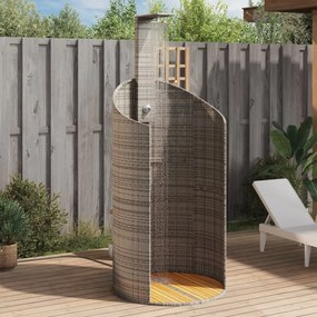 vidaXL Venkovní sprcha 100 x 100 x 241,5 cm polyratan a akácie [368214] Barva: Šedá