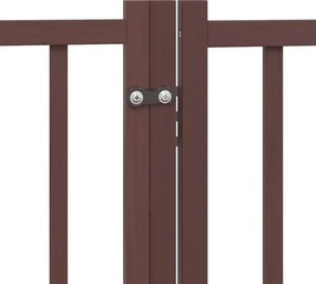 Zábrana pro psy s dvířky skládací 12 panelů hnědá 960 cm topol 3155748