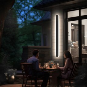 Led Nástěnná Lampa Fasádní Venkovní Dlouhá 32W 100CM bílá studená