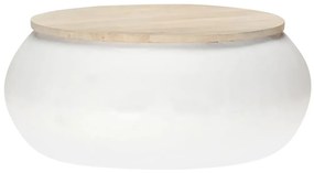 vidaXL Konferenční stolek bílý 68 x 68 x 30 cm masivní mangovník