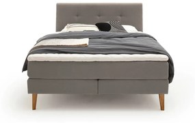 Světle šedá boxspring postel 180x200 cm Stockholm – Meise Möbel
