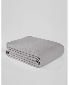Šedý bavlněný přehoz na dvoulůžko 200x230 cm Serenity – Mijolnir
