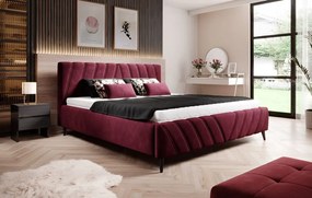 AKCE - Manželská postel Calypso s čalouněním + rošt + úložný prostor -