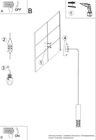 Nástěnné svítidlo Lami, 1x bílé kovové stínítko