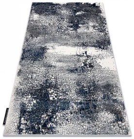 Moderní koberec DE LUXE 528 Abstrakce Strukturální krém / tmavě mod velikost 140x190 cm | krásné koberce cz