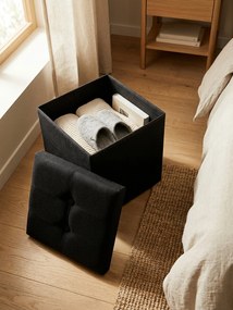 Sinsay - Taburet s úložným prostorem a kapsou - černá